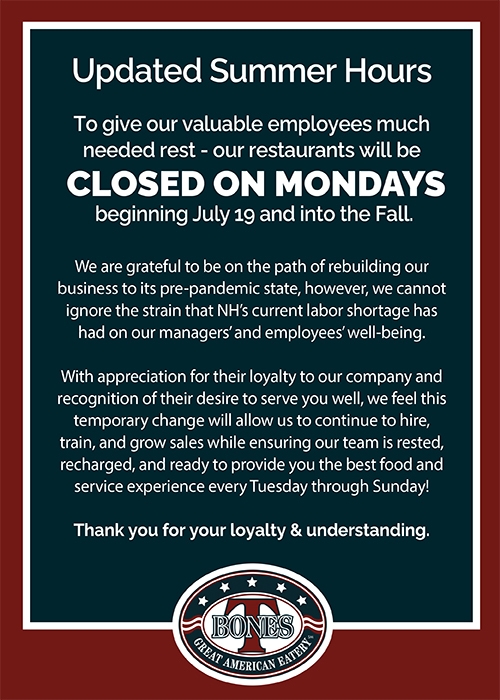 T-BONES Great American Eatery